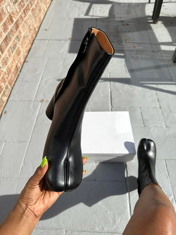 Split Toe Tabi Chunky Heel Boots – ECHOINE